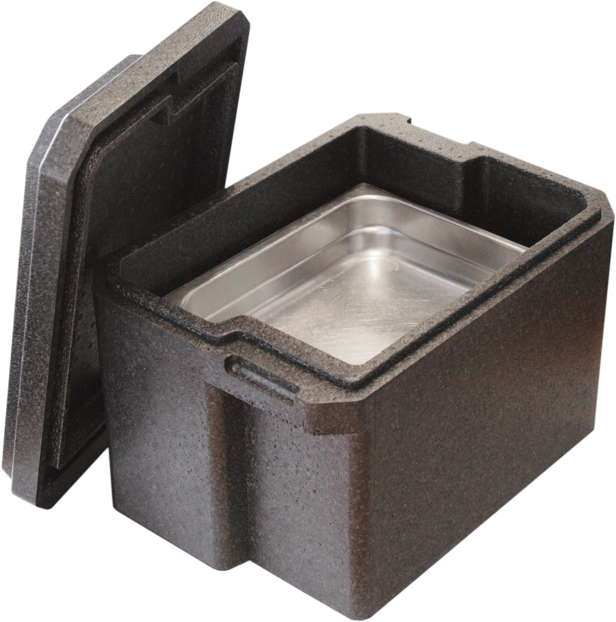 Handy laatikko + kansi GN 1/2 musta, EPP-muovi, 20 l, 45x30x30 cm— JV Tukku